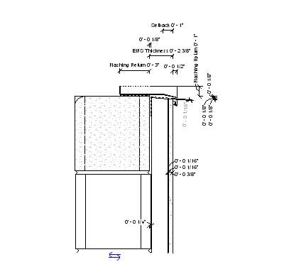 Building Revit Family sill CMU EIFS