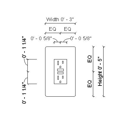Building Revit Family duplex outlet Electrical