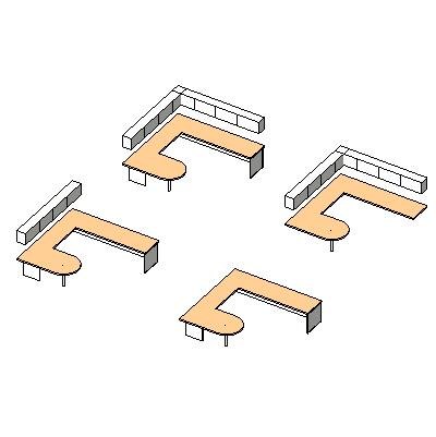 Building Revit Family workstation Furniture systems