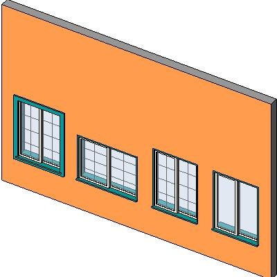 Building Revit Family sliding Window