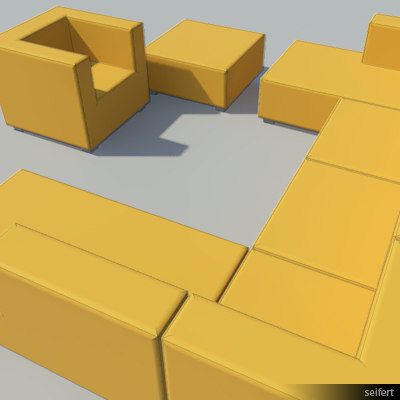Building Revit Family Seating Couch Furniture