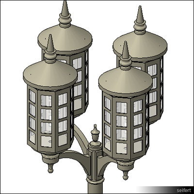Building Revit Family Historic Street Lamp