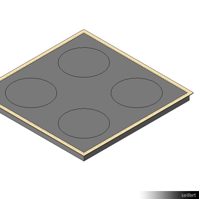 Building Revit Family Stove Top Kitchen