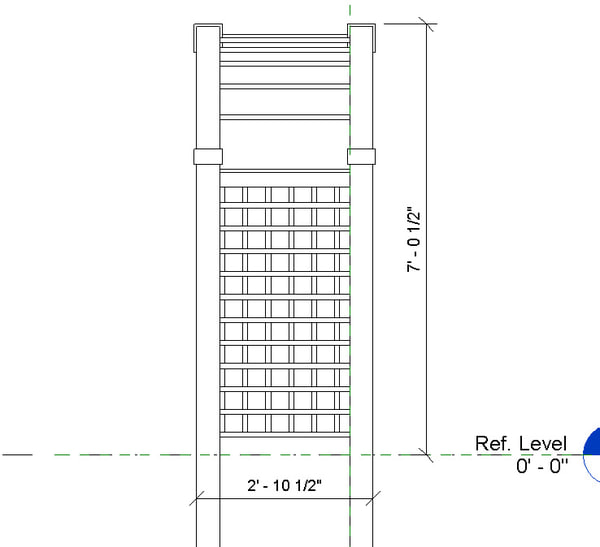 Building Revit Family arbor fence gate