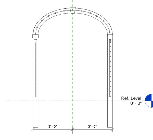 Building Revit Family arbor fence gate