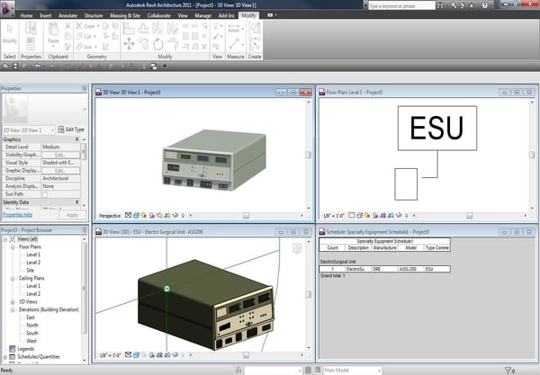 Building Revit Family Electro Medical Healthcare