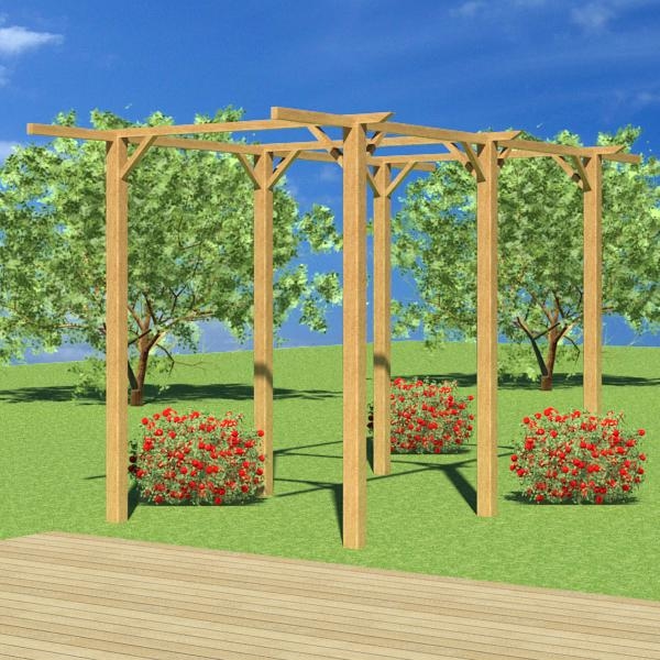 Building Revit Family pergola garden Furniture
