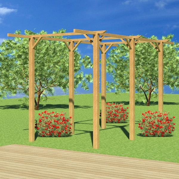 Building Revit Family pergola garden Furniture