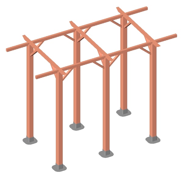 Building Revit Family pergola garden Furniture