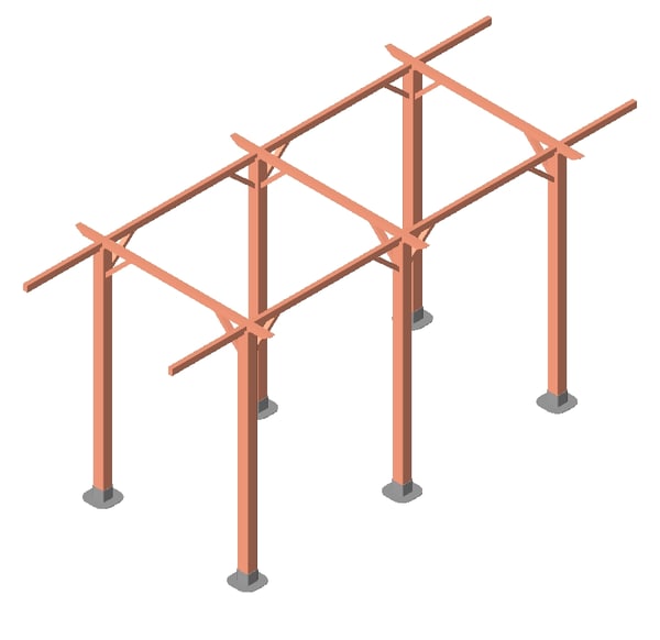Building Revit Family pergola garden Furniture
