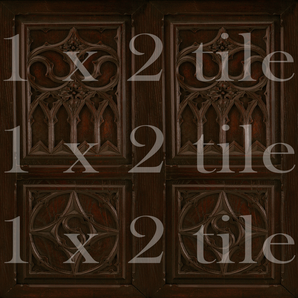 Texture PNG gothic panel tiles