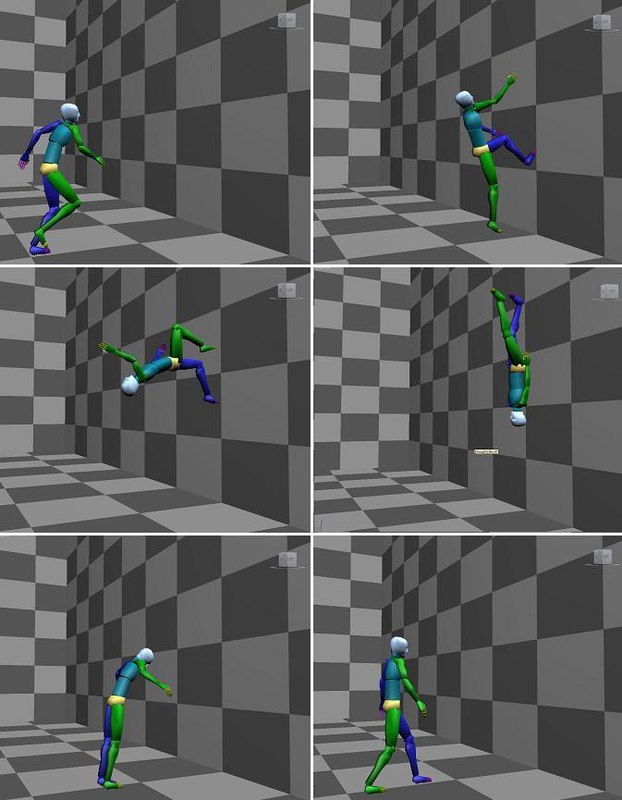 Motion Character Studio Biped parkour wall flip
