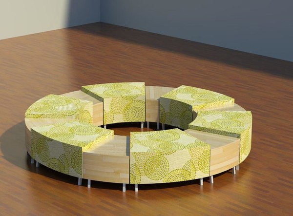 Building Revit Family round bench circle