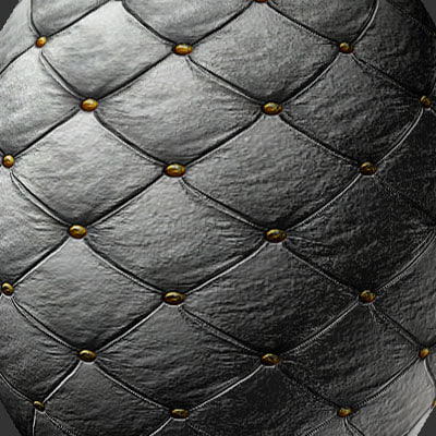 Texture leather button upholstery