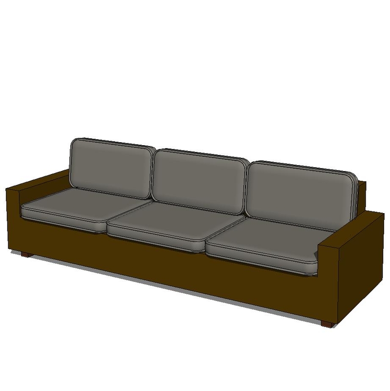 Building Revit Family 1 couch sofa