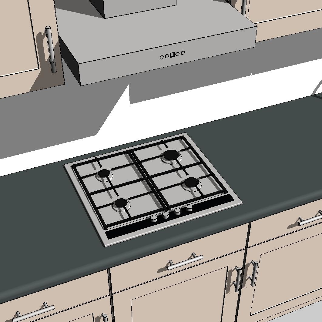Building Revit Family kitchen hob stove