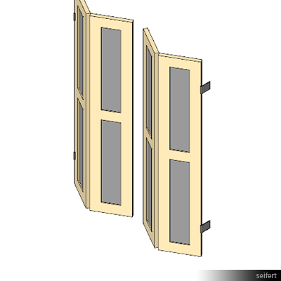 Building Revit Family Window Shutter Fold