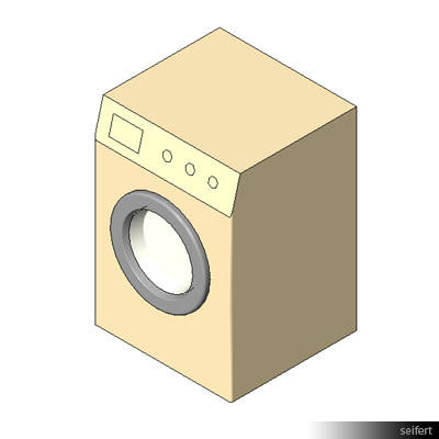Building Revit Family washing machine wash