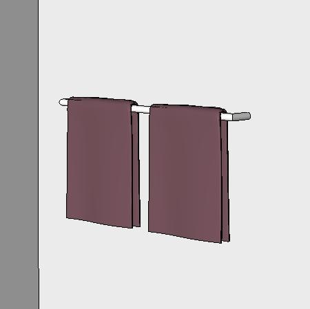 Building Revit Family Towel Bar wall