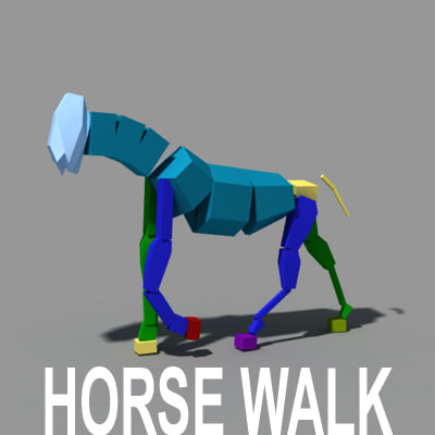 Motion Character Studio Biped horse walk 3dsmax