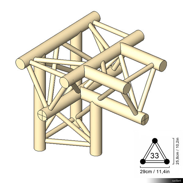 Building truss triangulart beam