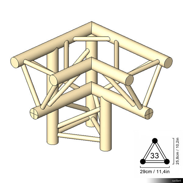 Building truss triangulart beam