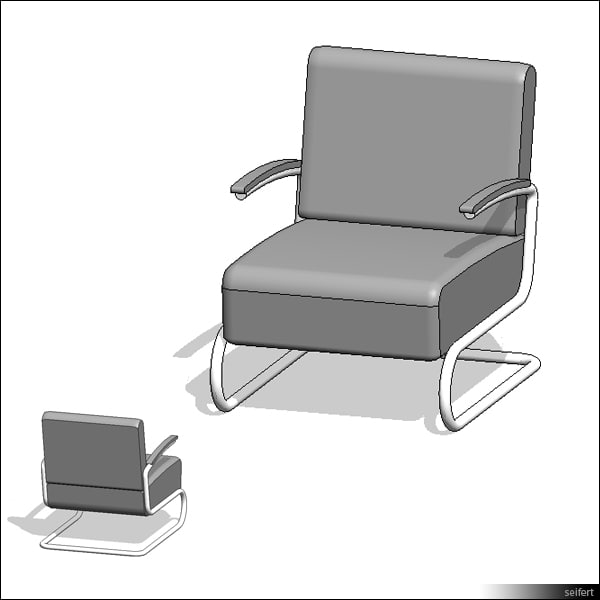 Building Revit Family Chair Armchair Lounge