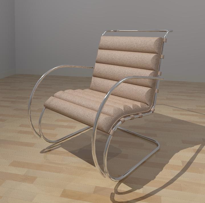 Building Revit Family chair lounge Mies