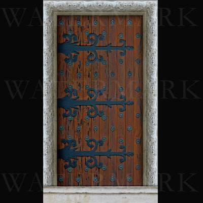Texture PNG door tropical carved