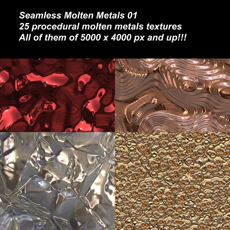 Texture molten metal seamless