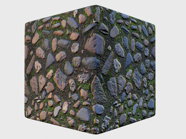 Texture Mossy cobblestone stone