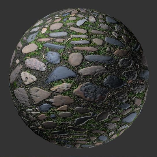 Texture Mossy cobblestone stone