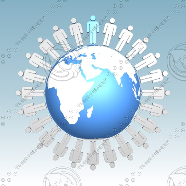 Stock JPEG World men globe