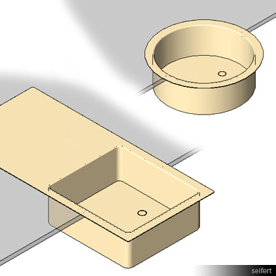 Building Revit Family Sink Basin Water