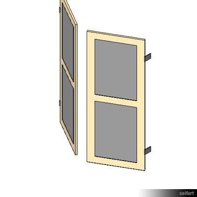 Building Revit Family Window Shutter Door