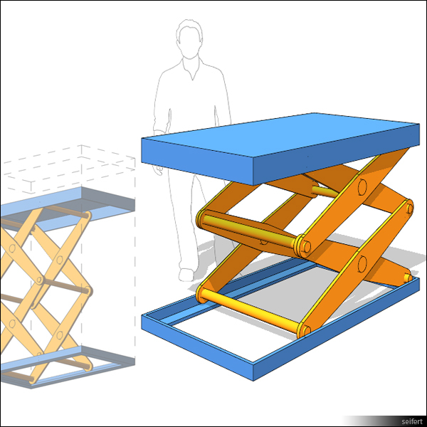 Building Revit Family Lift Scissor Hoisting