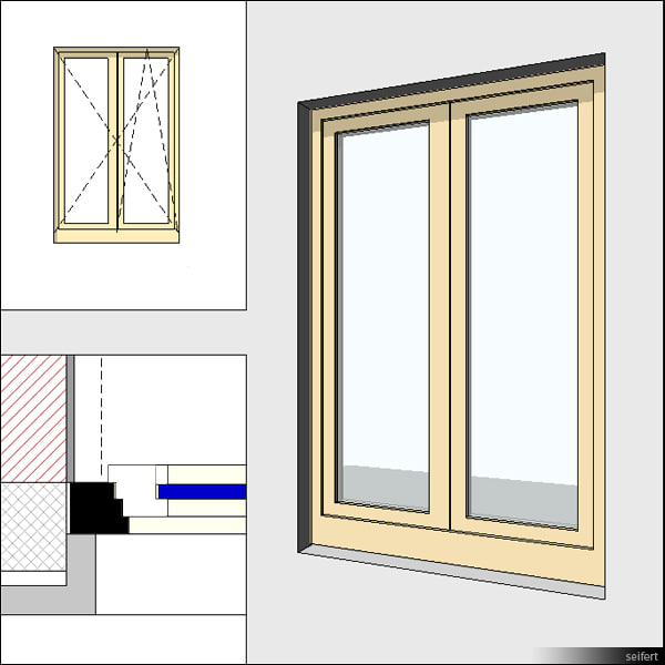 Building Revit Family Window Casement Double