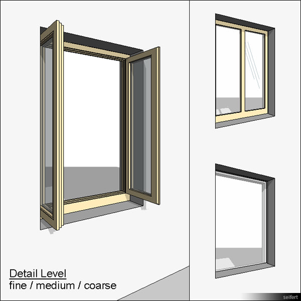 Building Revit Family Window Casement Double