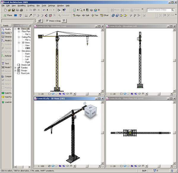 Building Revit Family revit crane architecture