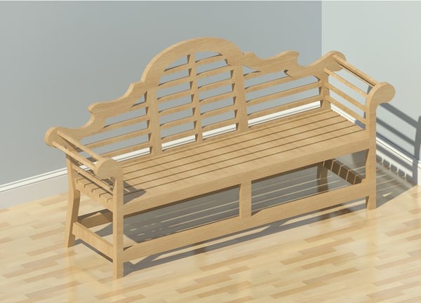 Building Revit Family bench lutyens chair