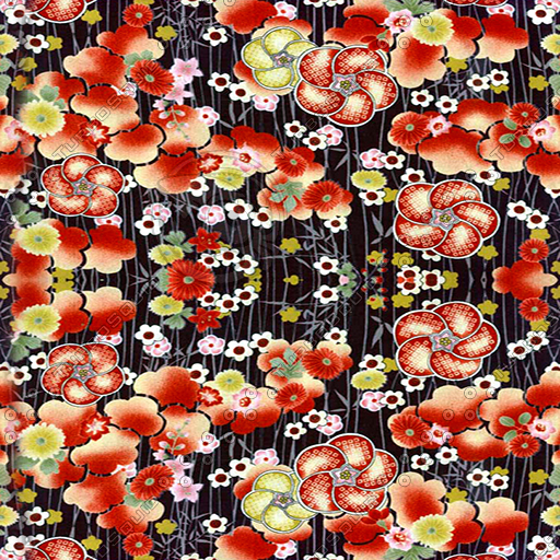 Texture JPEG Falln Kimono Fabric