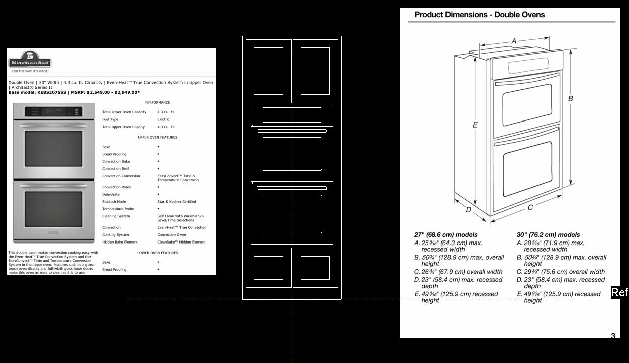 Building Revit Family kitchen oven double