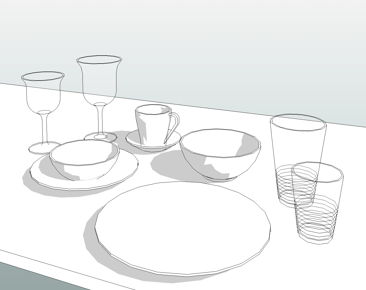 Building Revit Family Plate Tableware Dinnerware