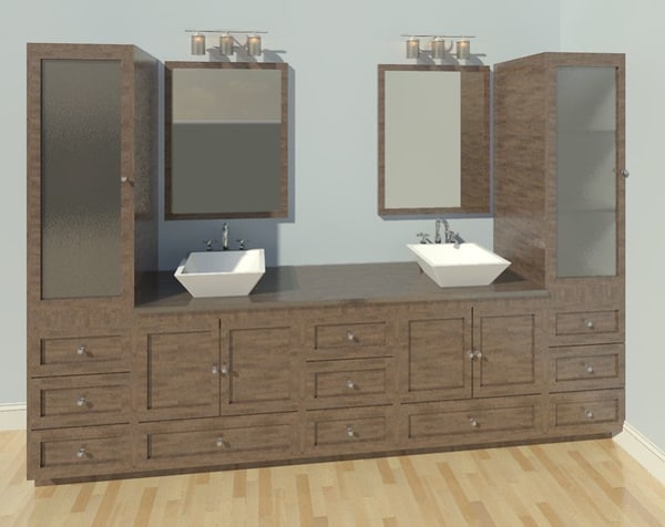 Building Revit Family vanity sink bathroom
