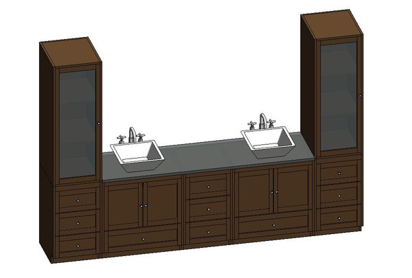 Building Revit Family vanity sink bathroom