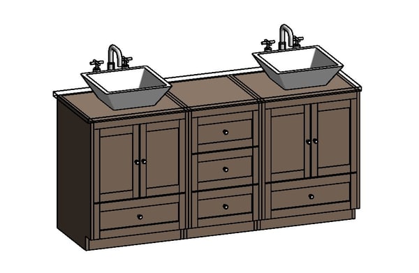 Building Revit Family vanity sink bathroom