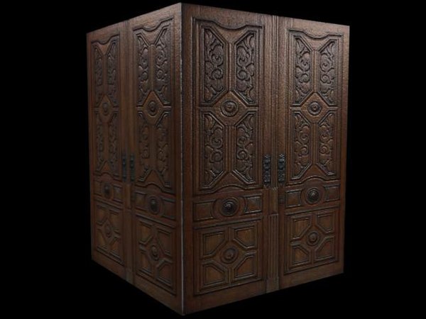 Texture JPEG door wood double