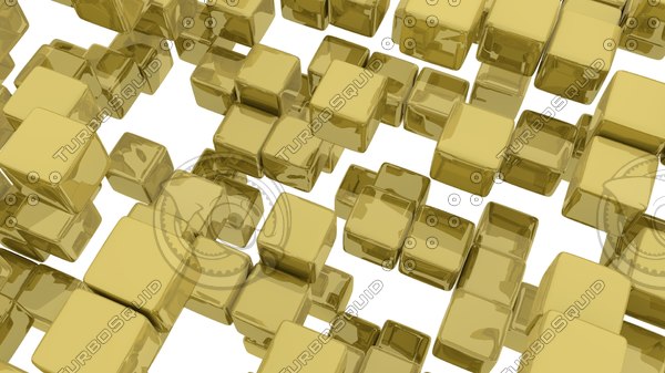 Stock TIFF gold cubes background