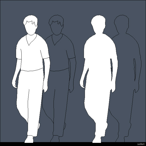 Building Revit Family 2D Male Entourage