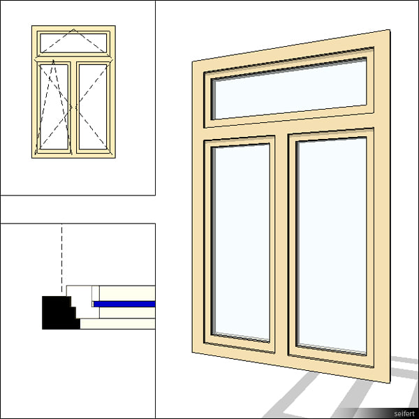 Building Revit Family Window Swing Double